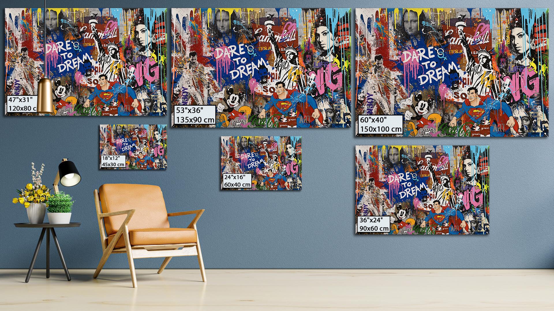 Banksy Collage Wall Art Canvas Print Banksy Pop Art Canvas Street ...