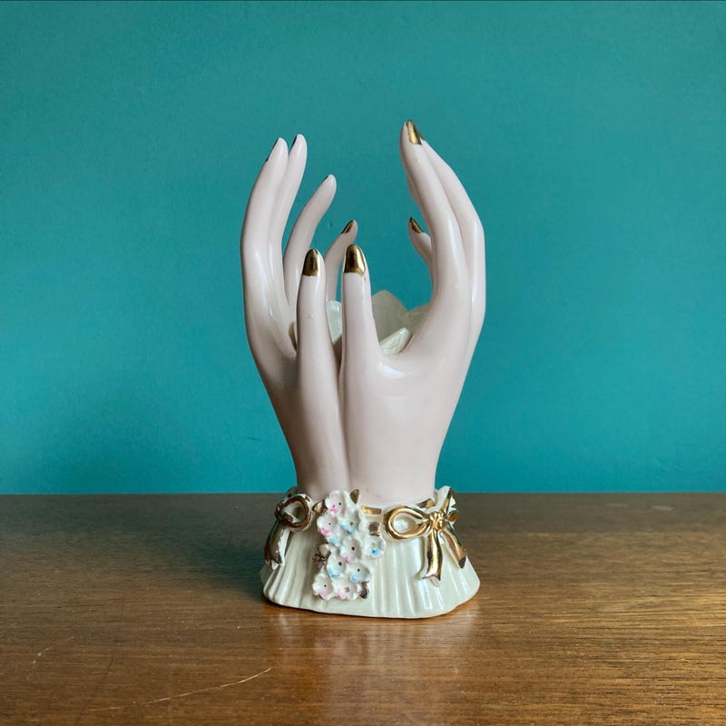 Vintage Hand Hand Vase - Etsy UK