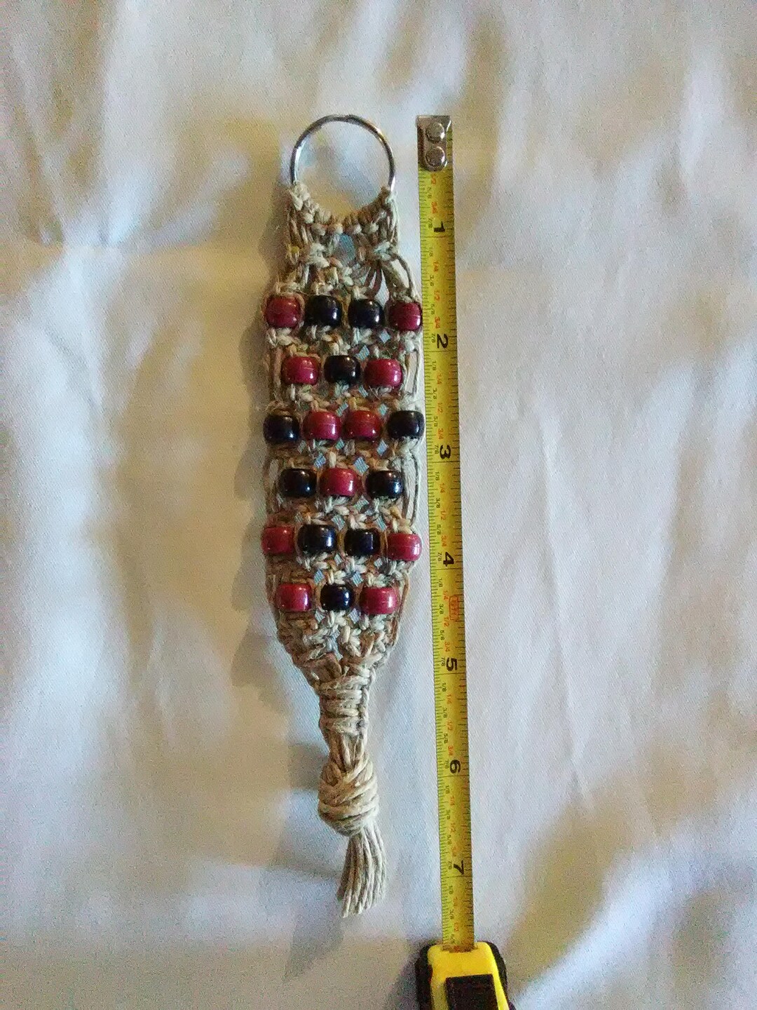 Black and Garnet Keychain - Etsy