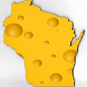 Wisconsin State Shaped Cheese Coasters Set of 2 | Etsy