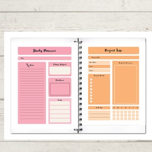 Printable Student Planner | Academic Planner | Project Agenda | College ...