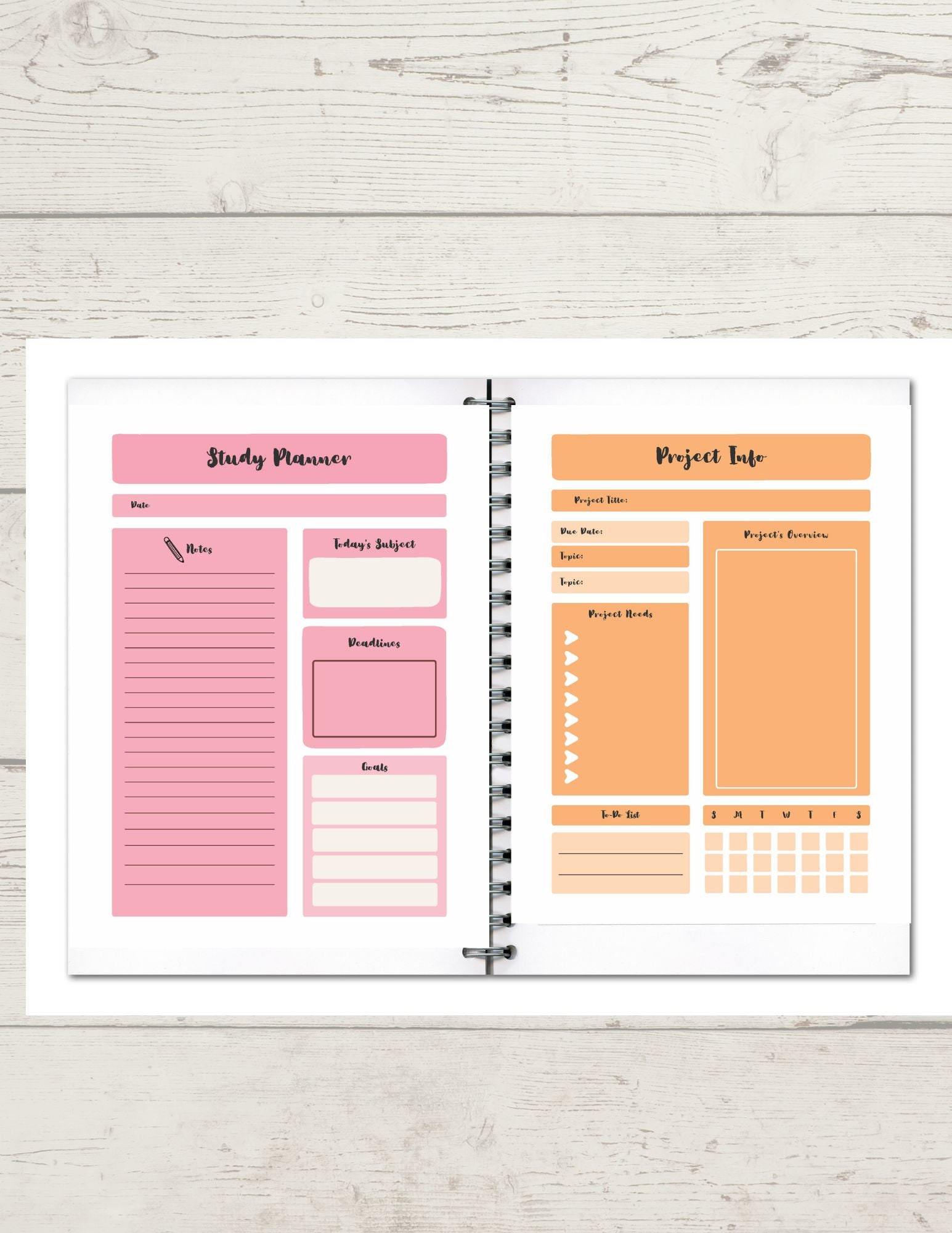 Printable Student Planner | Academic Planner | Project Agenda | College ...