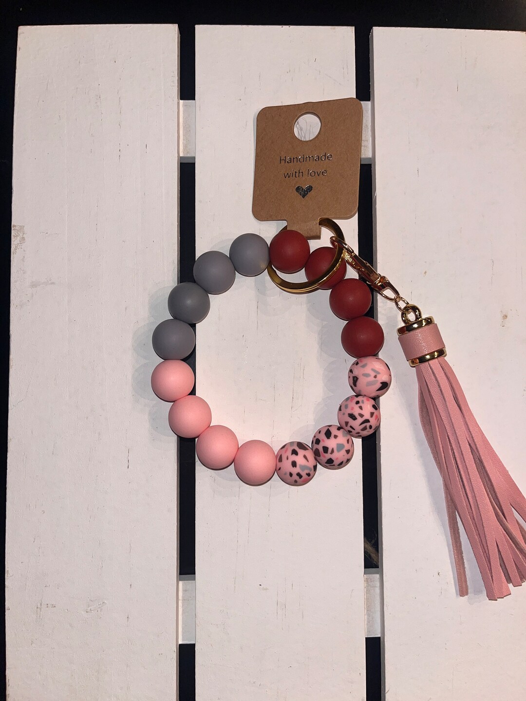 Chic Beaded Wristlet Keychain With Elegant Tassel / Multi-color ...