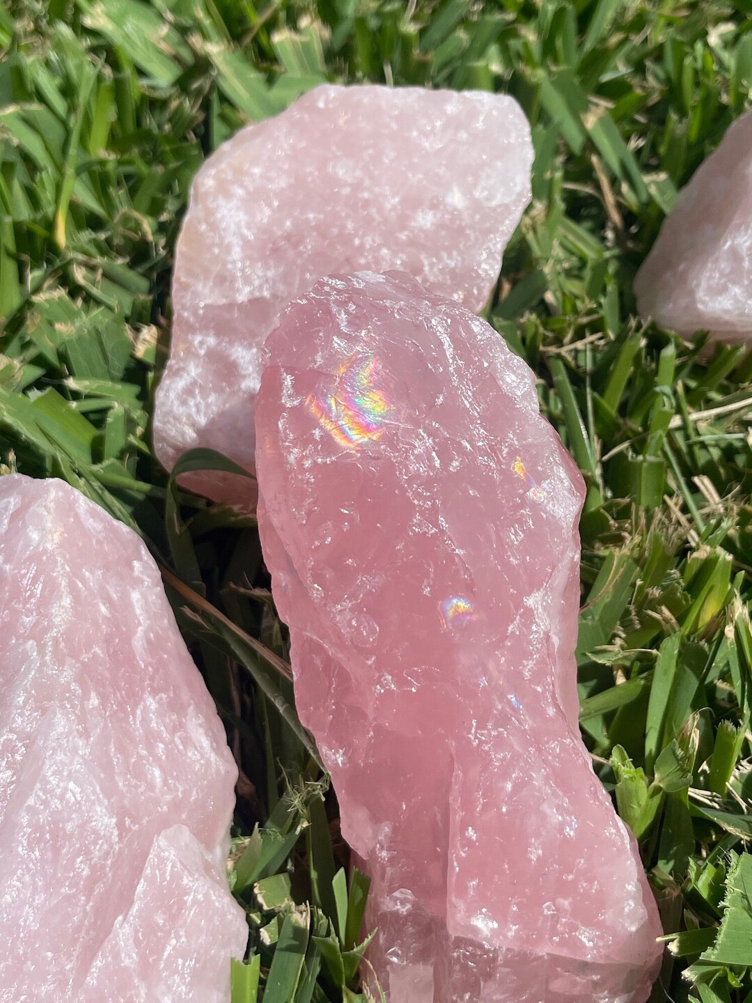 Rose Quartz Rough Crystal A Grade Rose Quartz Natural Chunk Brazil Rose ...