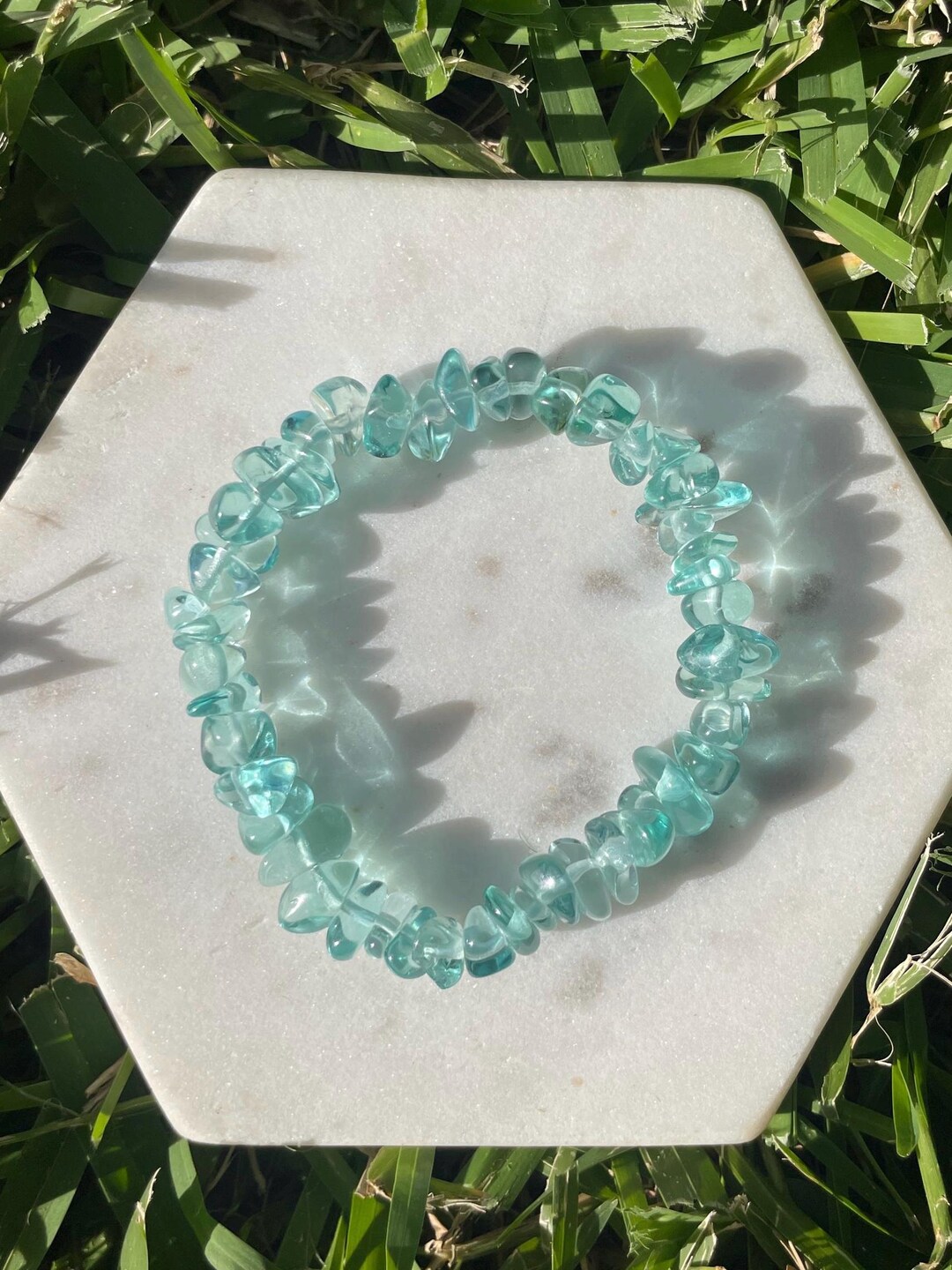 Light Blue Obsidian Crystal Bracelet | Gemstone Jewellery | Woman’s ...