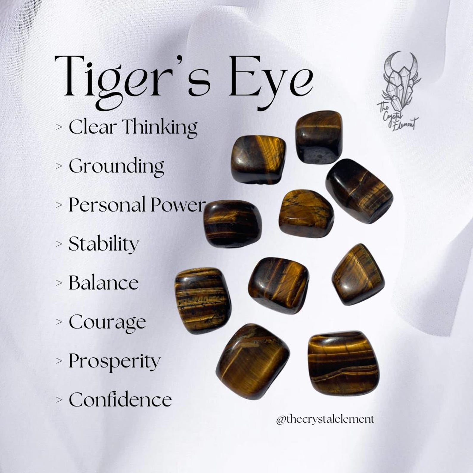 Tiger’s Eye Tumbled Stone | Grounding Crystal | Crystal for Personal ...