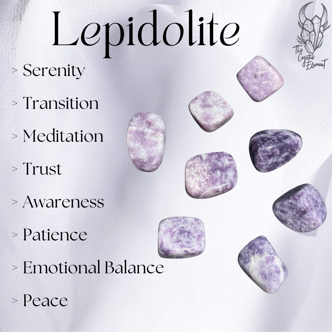 Lepidolite Tumbled Stone | Serenity Crystal | Crystal for Meditation ...