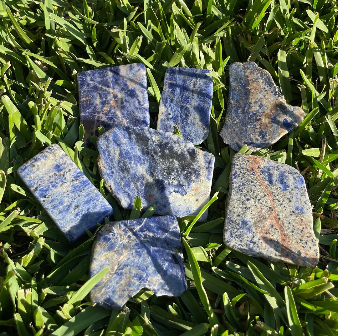 Sodalite Slab | Polished Crystal Slab | Natural Sodalite Crystal Bar ...