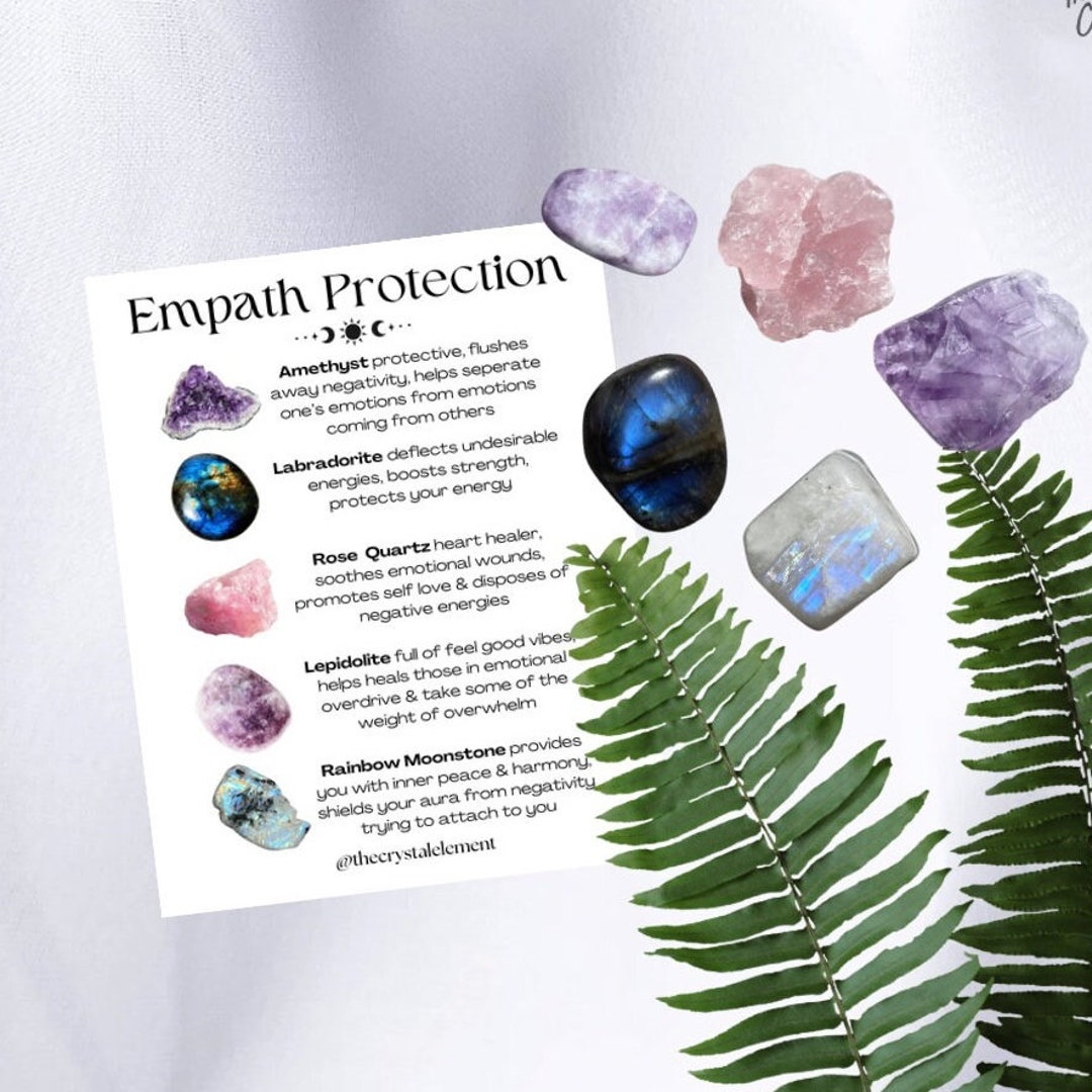 Empath Protection Crystal Kit | Healing Crystals for Empaths | Empath Support Crystal Set ...