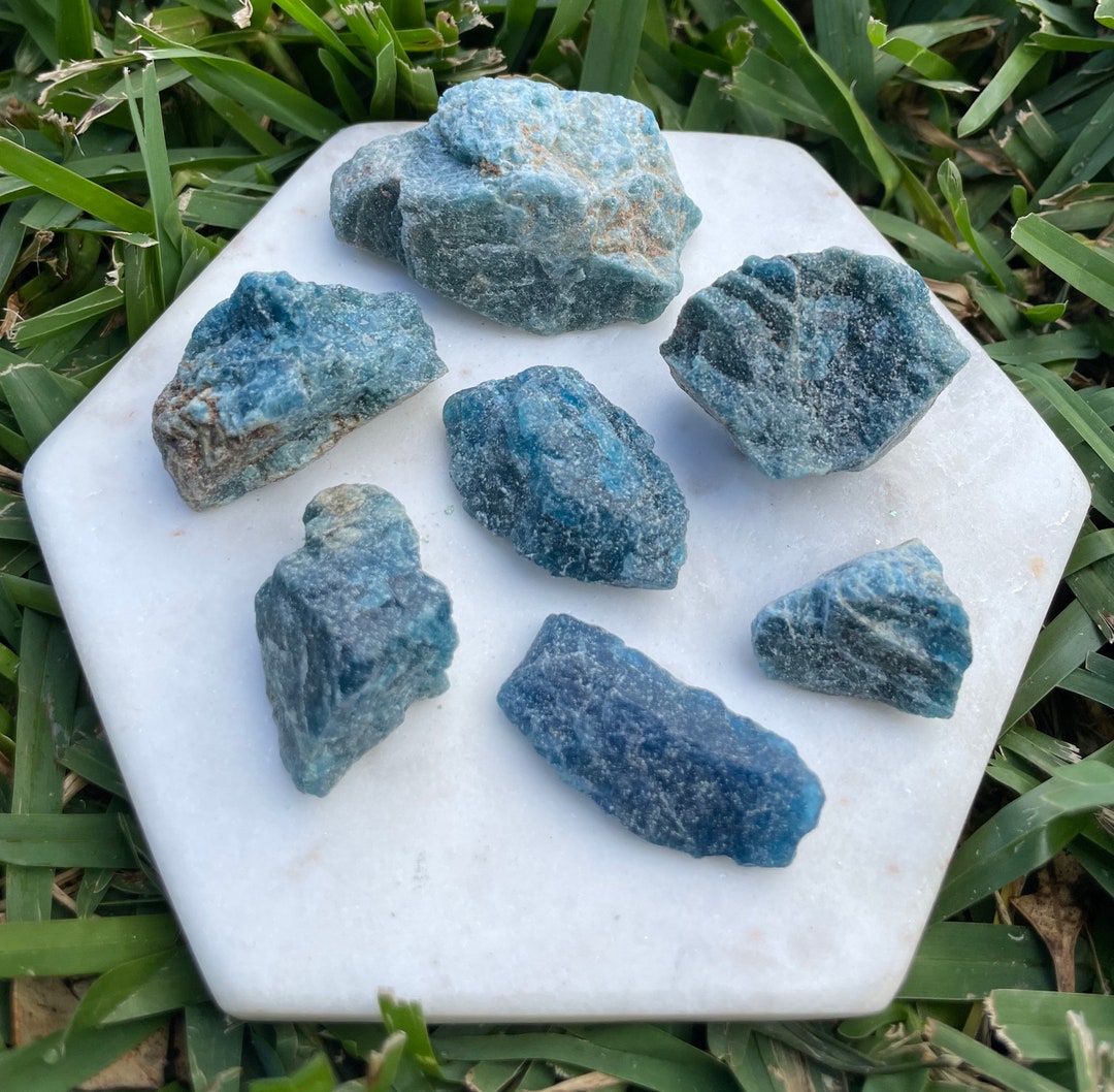 Apatite Rough Crystal Chunk | Blue Stone - Etsy