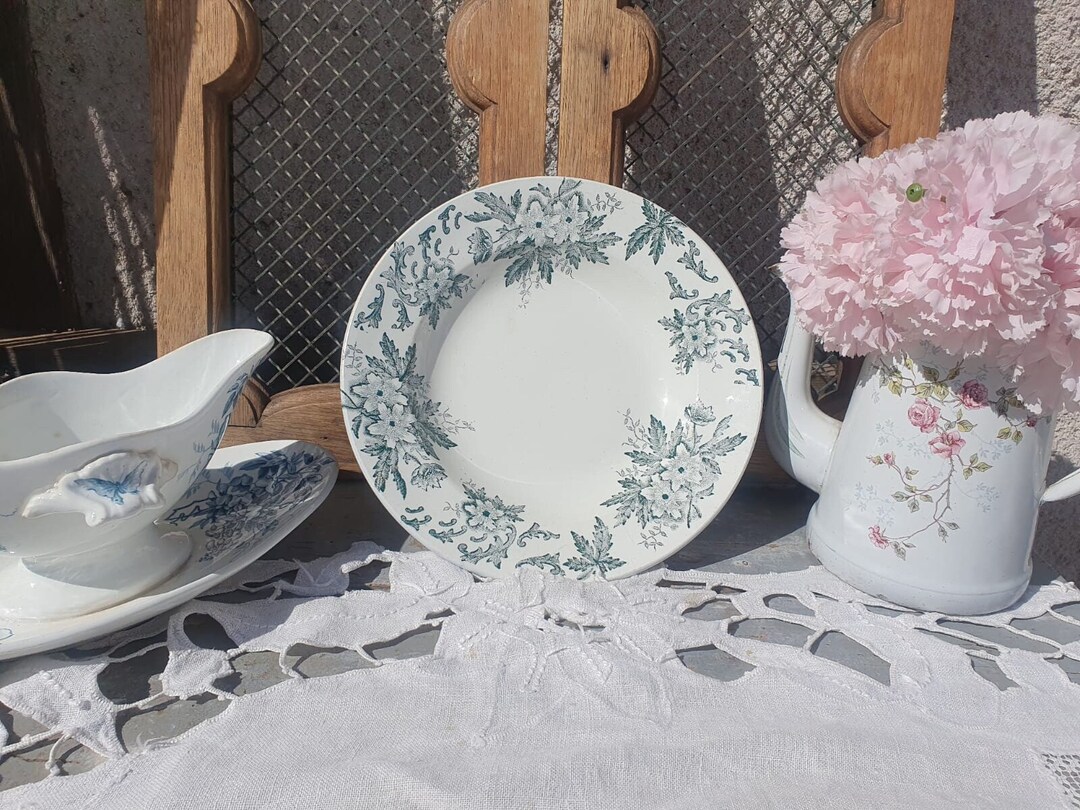 Hollow Plate in French Iron Clay Saint Amand - Antique Vintage Plate ...