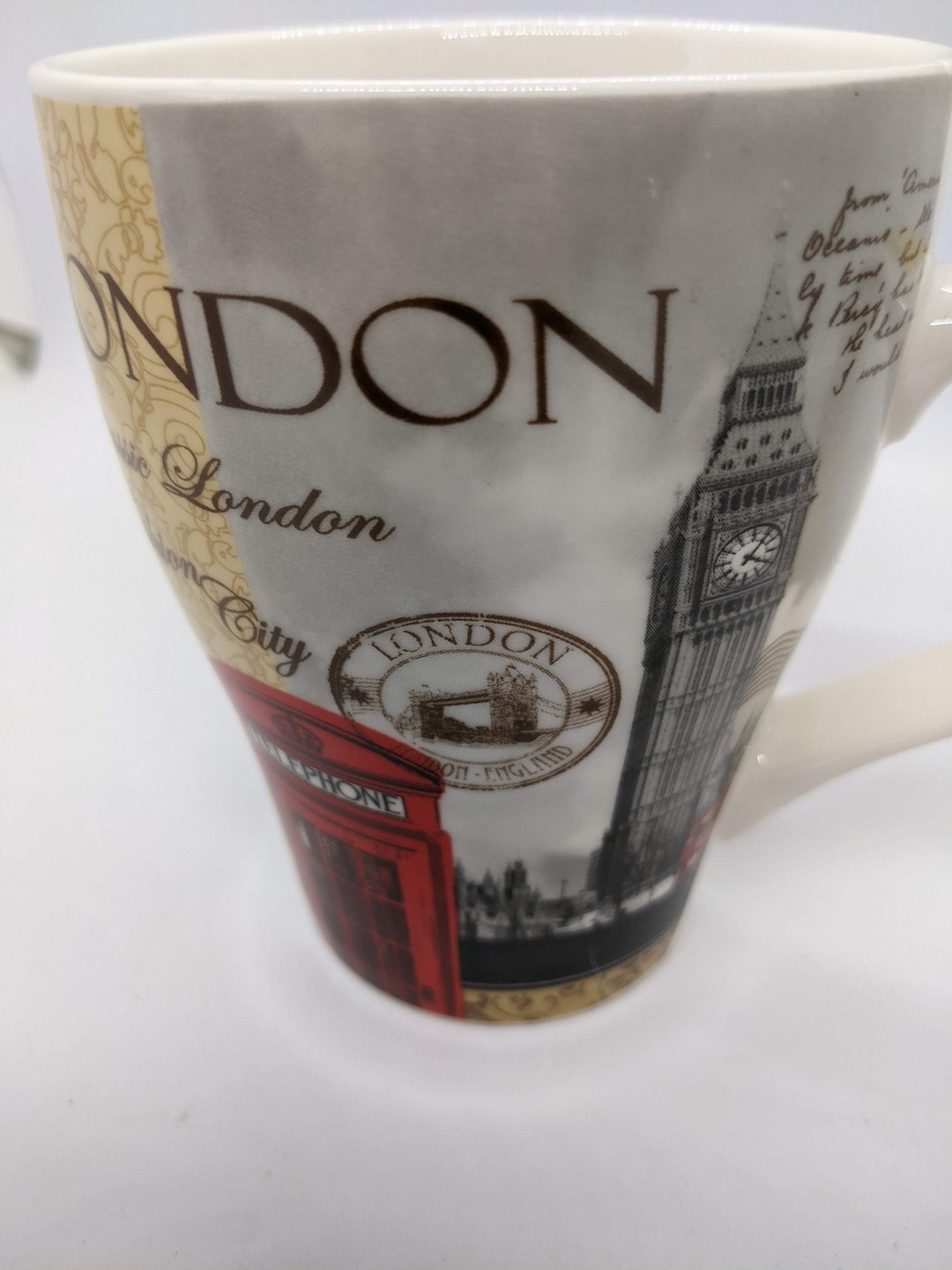 London Attractions Coffee Tea Cup Mug Big Ben Red Phone Box Double ...