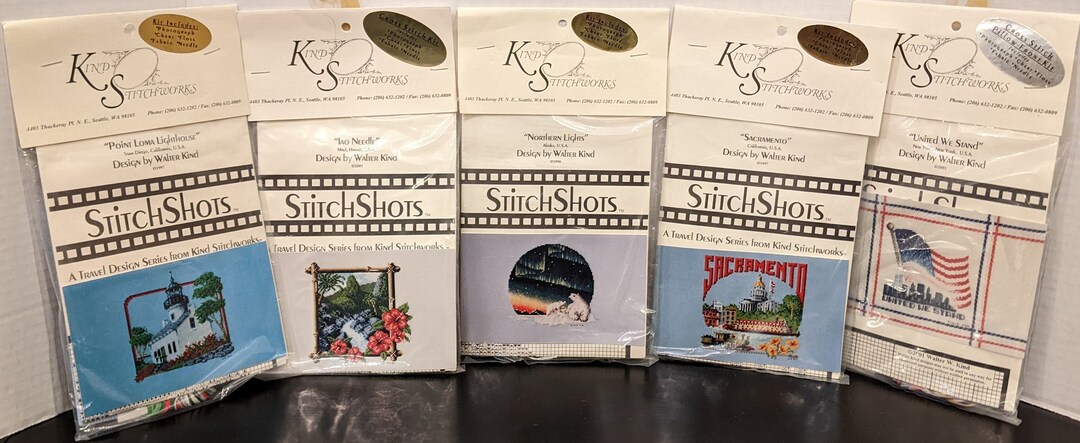 Stitch Shots Counted Cross Stitch Kits Choose Alaska Hawaii California ...