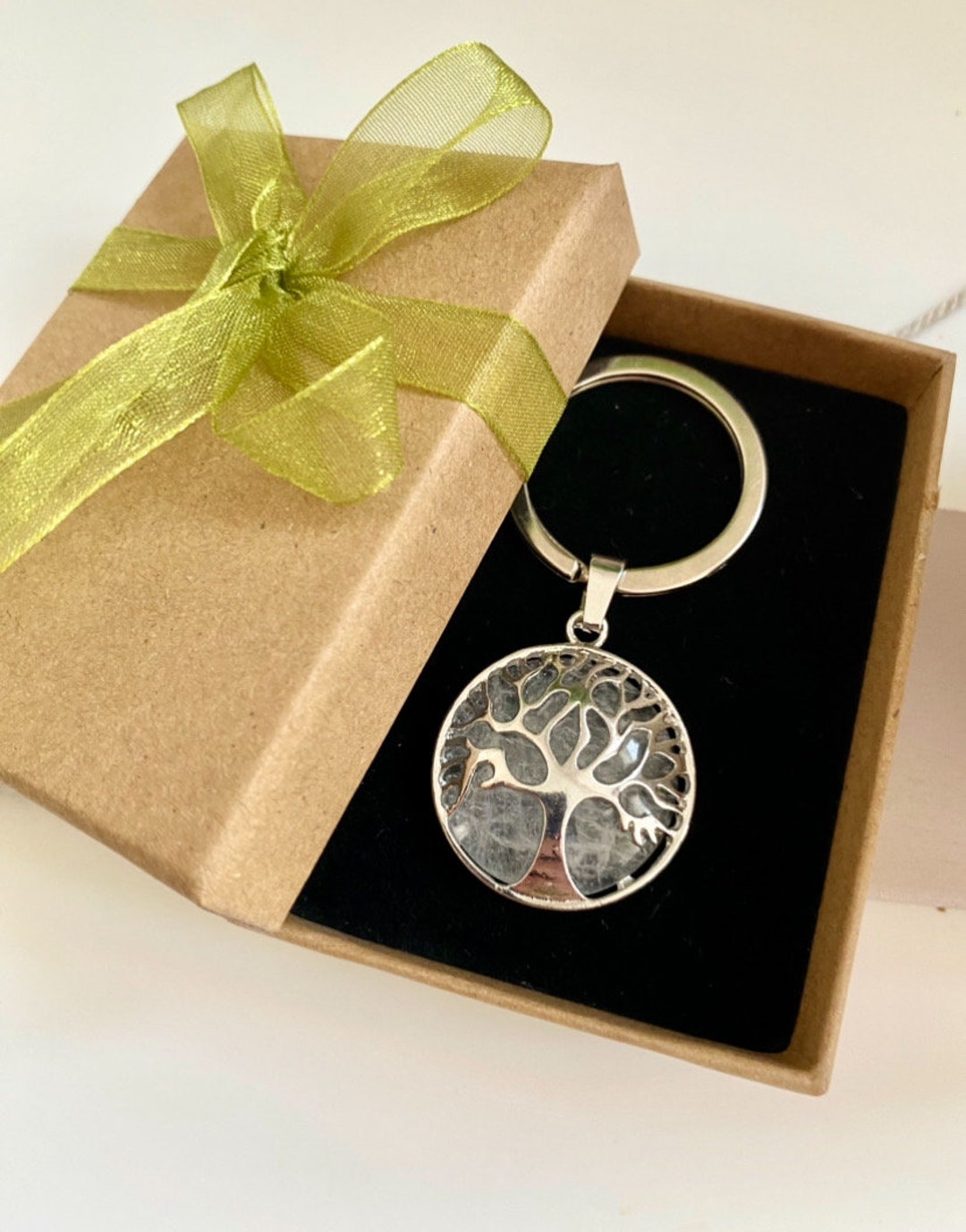 Clear Quartz Crystal Keyring: Tree of Life Design, Ready to Gift - Etsy