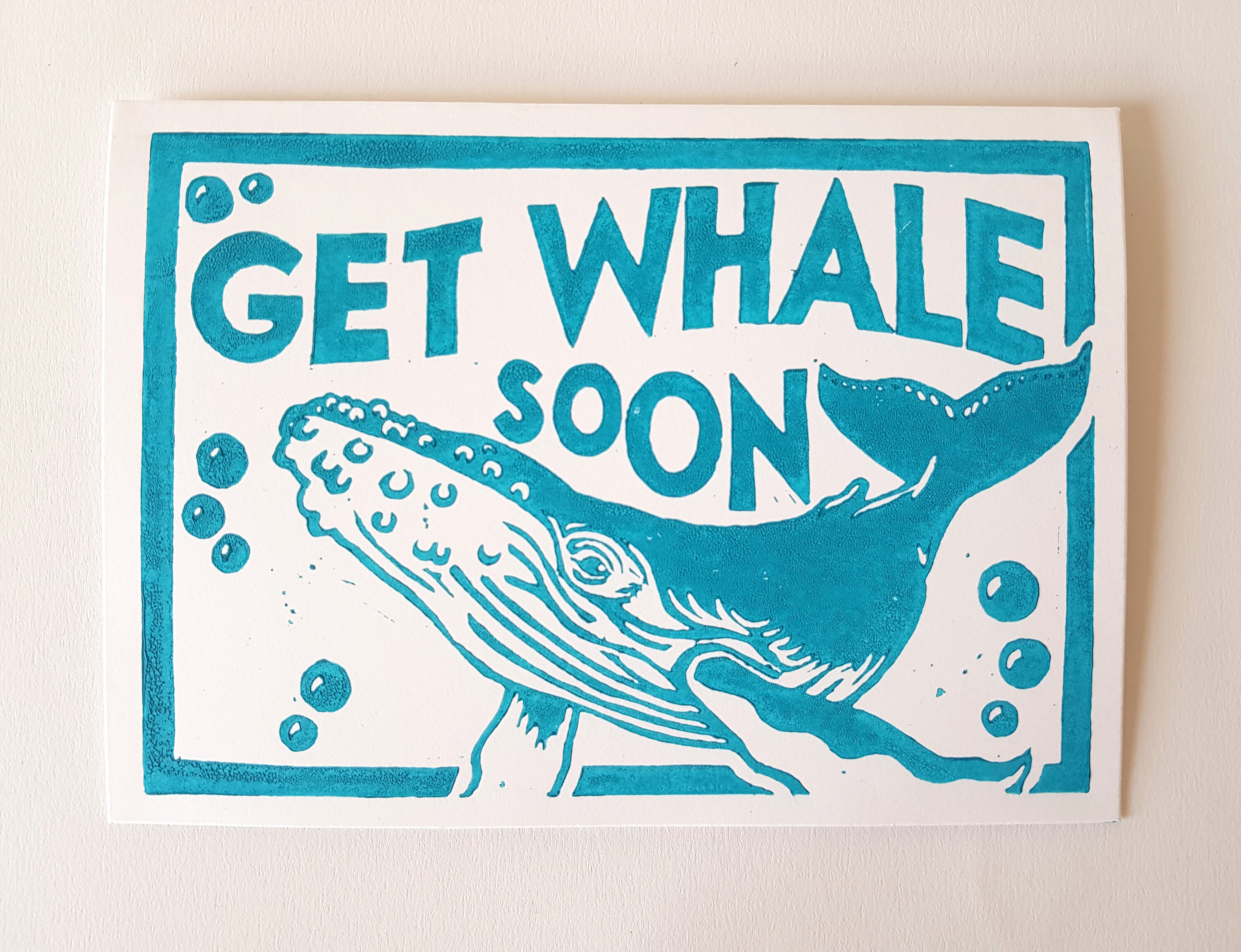 Get Whale Soon, Get Well Soon Card Funny, Humpback Whale - Etsy