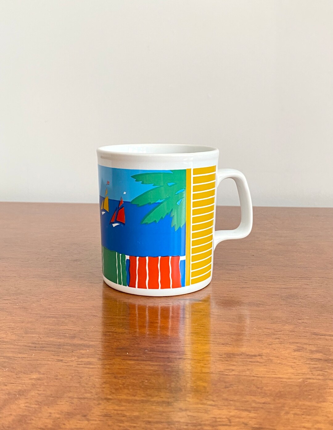 1980s Funky Kiln Craft With Interior Design and Window Scene - Etsy