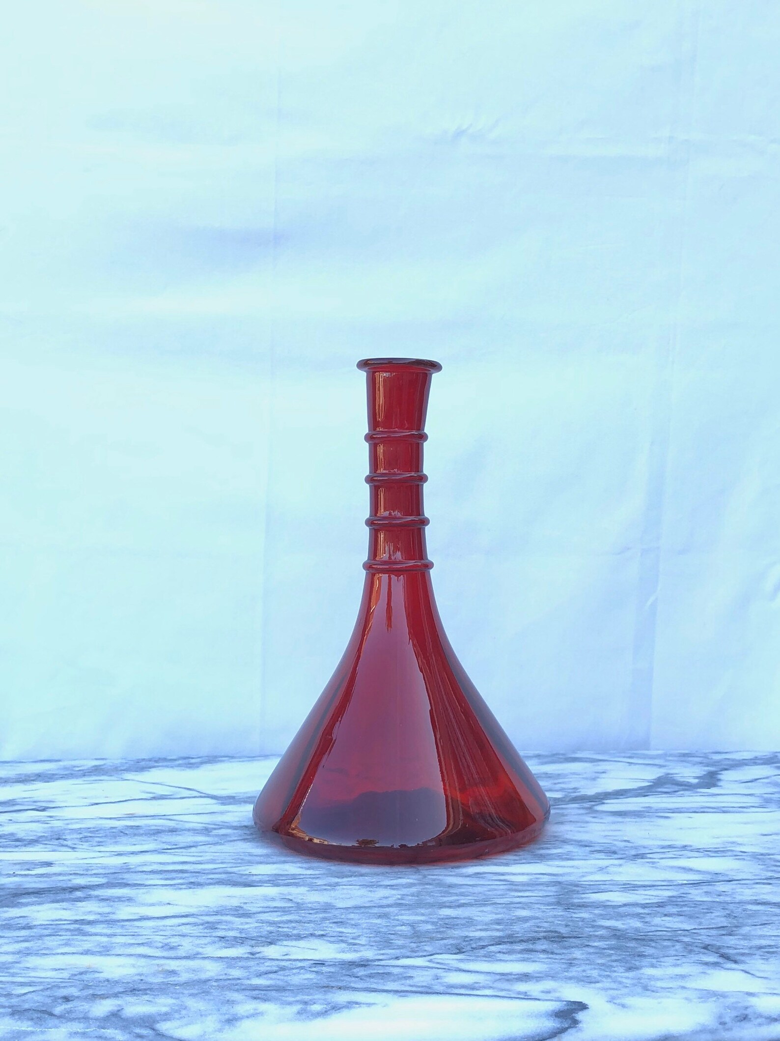 Empoli Italian Genie Bottle / Decanter in Deep Red - Etsy