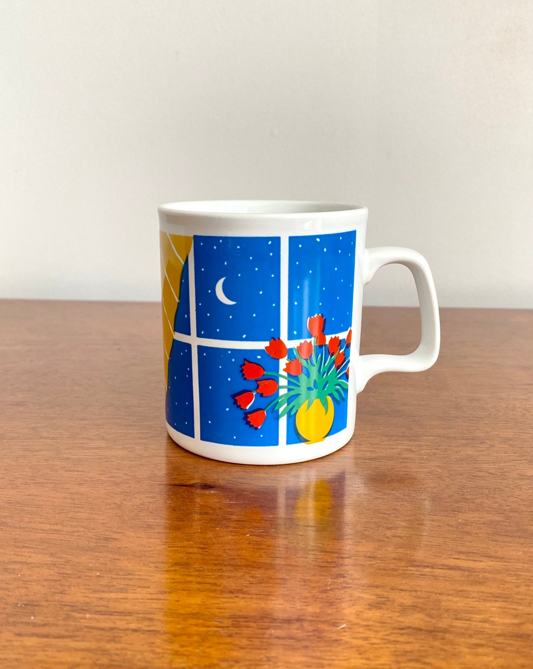 1980s Funky Kiln Craft With Interior Design and Window Scene - Etsy