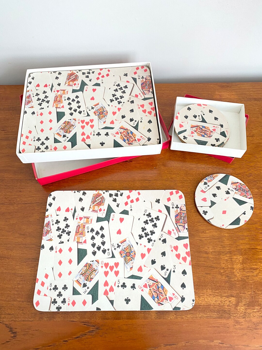 Playing Card Design Placemats and Coasters Vintage Strathmire Melamine ...