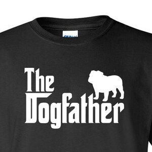The Dogfather Bulldog Dog Logo Graphic Tshirt - Etsy