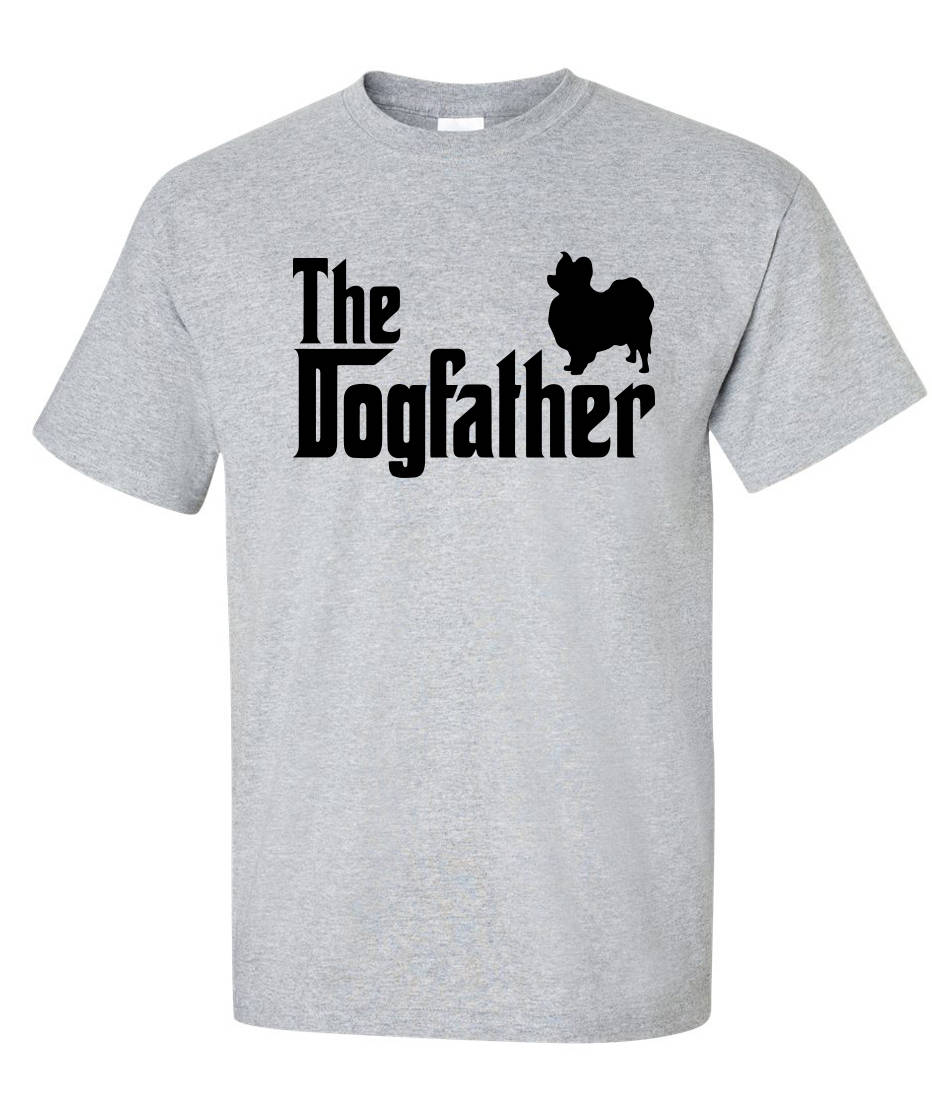 The Dogfather Papillon Dog Logo Graphic Tshirt | Etsy