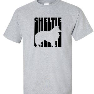 Shetland Sheepdog Sheltie 70s Silhouette Dog Logo Graphic Tshirt - Etsy