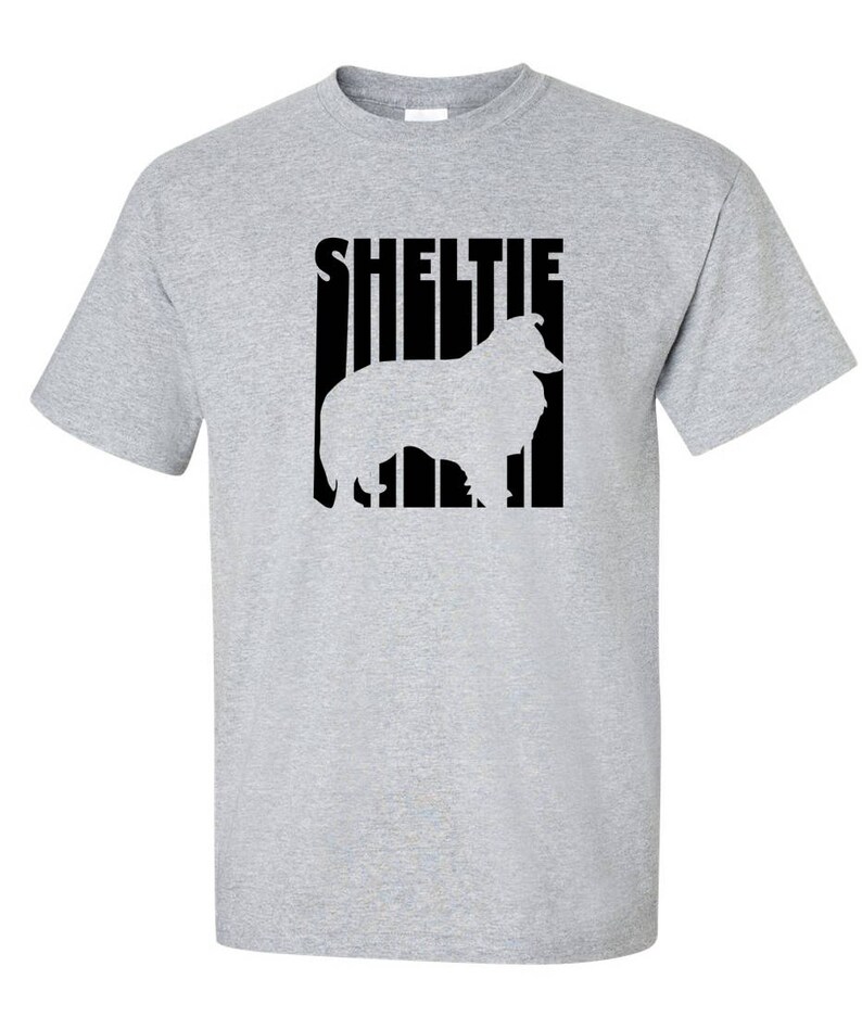 Shetland Sheepdog Sheltie 70s Silhouette Dog Logo Graphic | Etsy