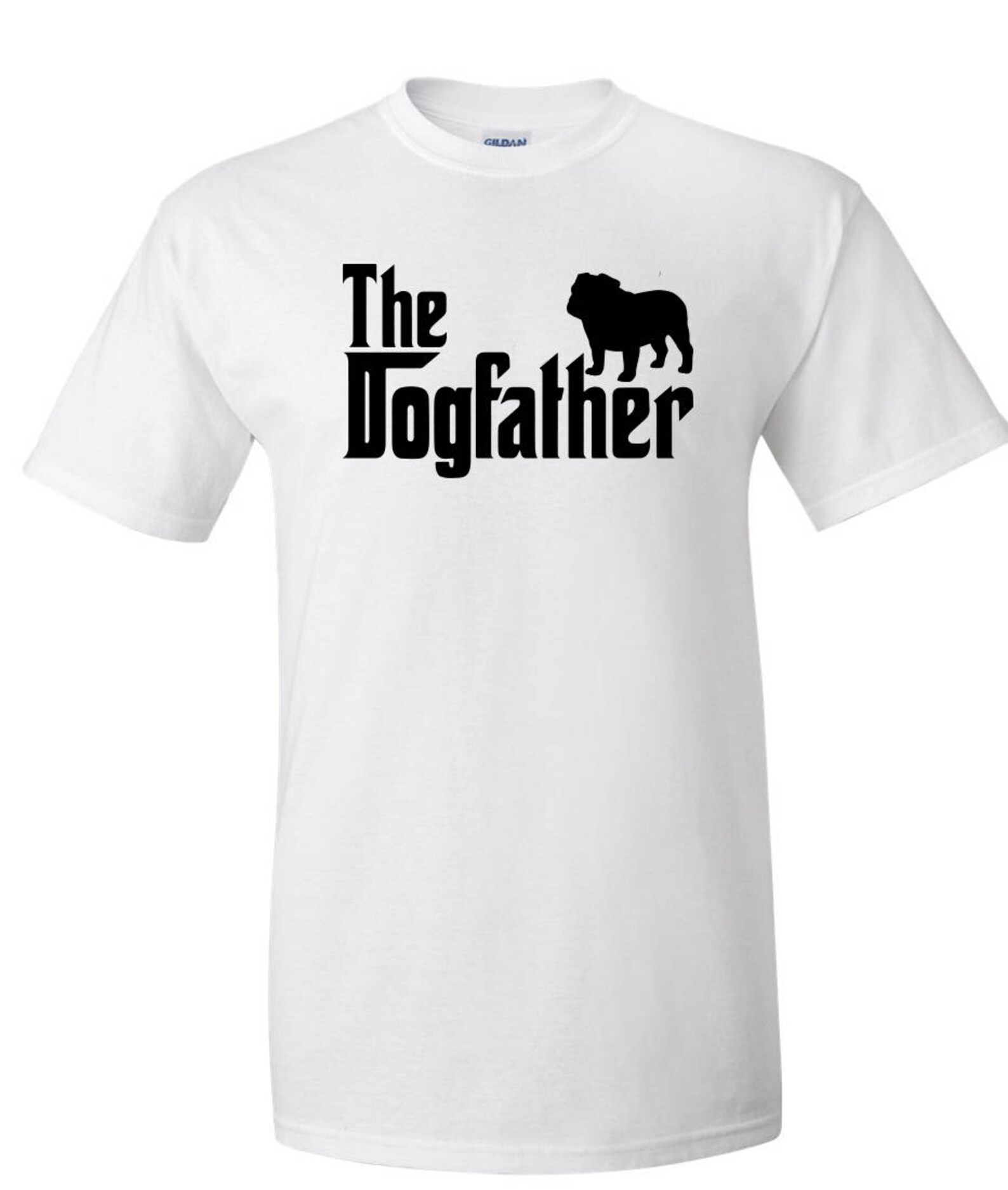 The Dogfather Bulldog Dog Logo Graphic Tshirt - Etsy