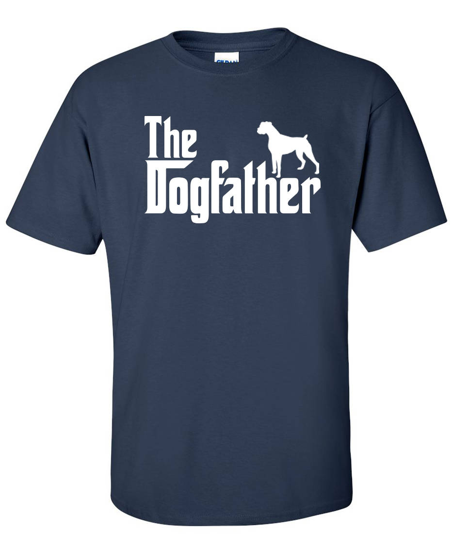 The Dogfather Boxer Dog Logo Graphic Tshirt | Etsy