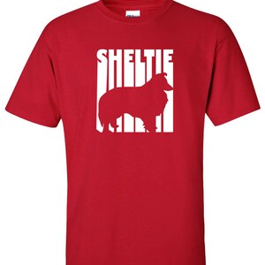 Shetland Sheepdog Sheltie 70s Silhouette Dog Logo Graphic Tshirt - Etsy