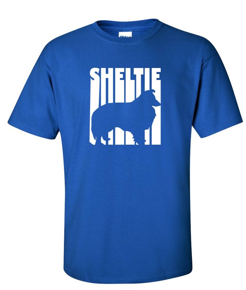 Shetland Sheepdog Sheltie 70s Silhouette Dog Logo Graphic | Etsy