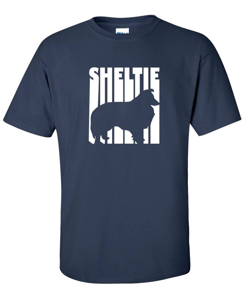 Shetland Sheepdog Sheltie 70s Silhouette Dog Logo Graphic - Etsy