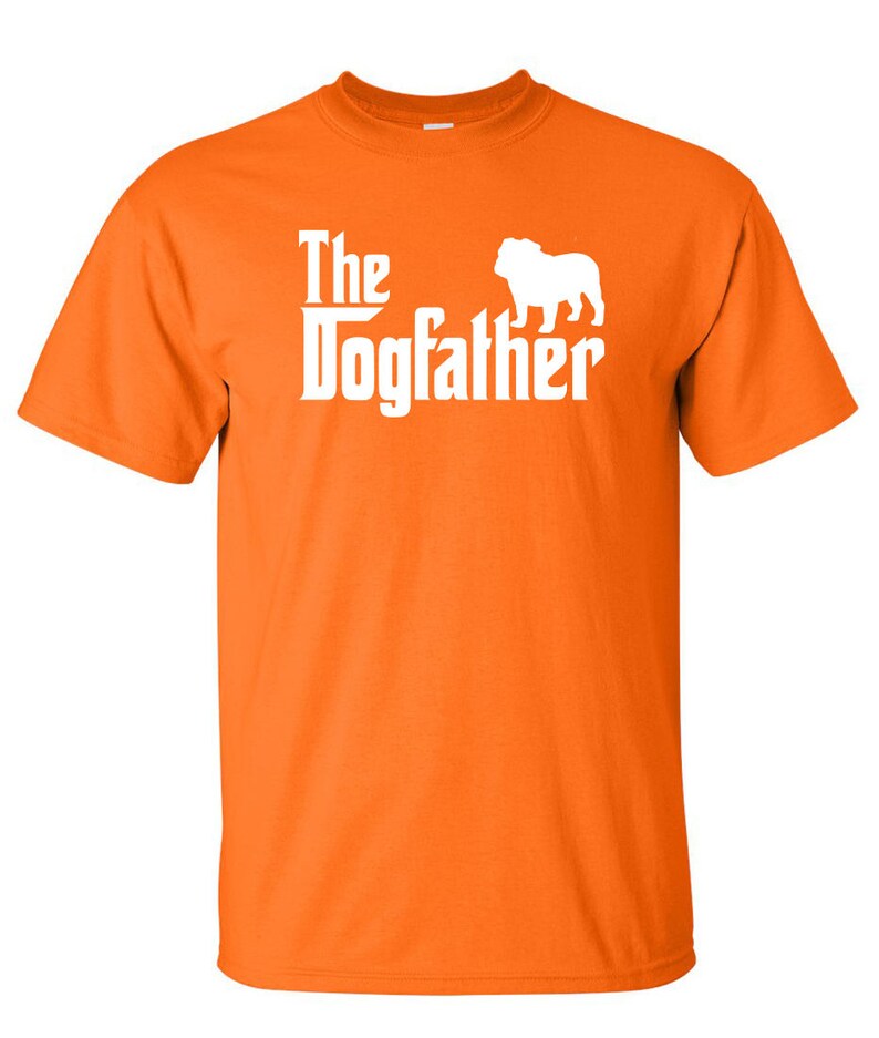 The Dogfather Bulldog Dog Logo Graphic Tshirt - Etsy
