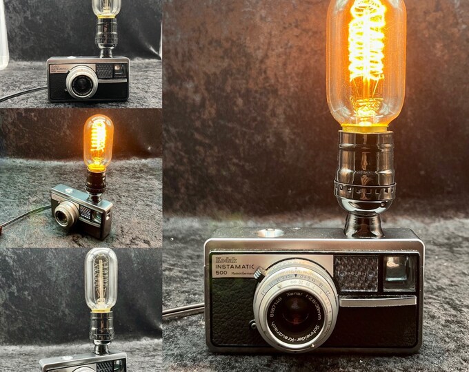 Vintage 1963 Kodak Instamatic Camera Lamp With Pigtail Edison Bulb - Etsy