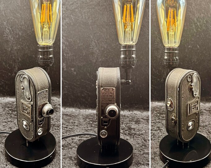 Vintage 1935 Movie Camera Lamp on Base - Etsy