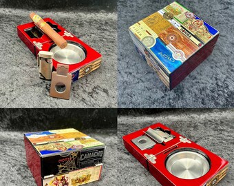 Vintage 1920s Ashtray Stand With Cigar Band Art - Etsy