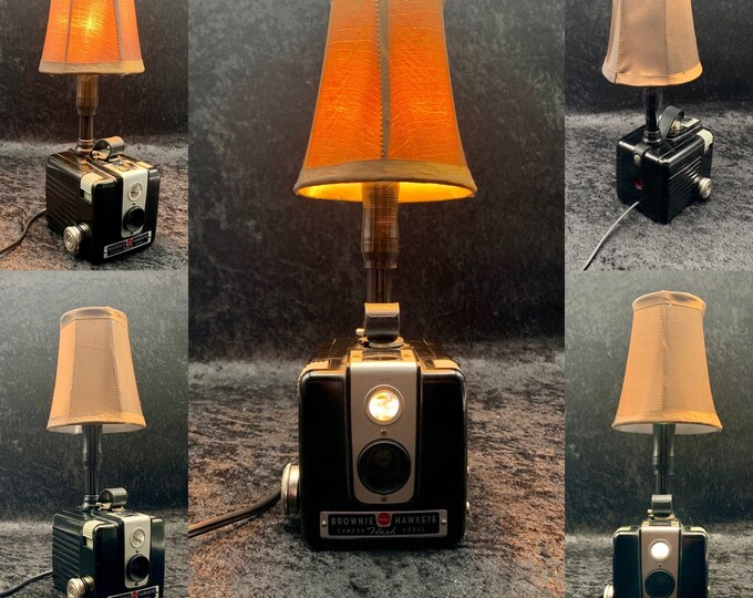 1949 Vintage Kodak Hawkeye Camera Lamp With Brown Shade - Etsy