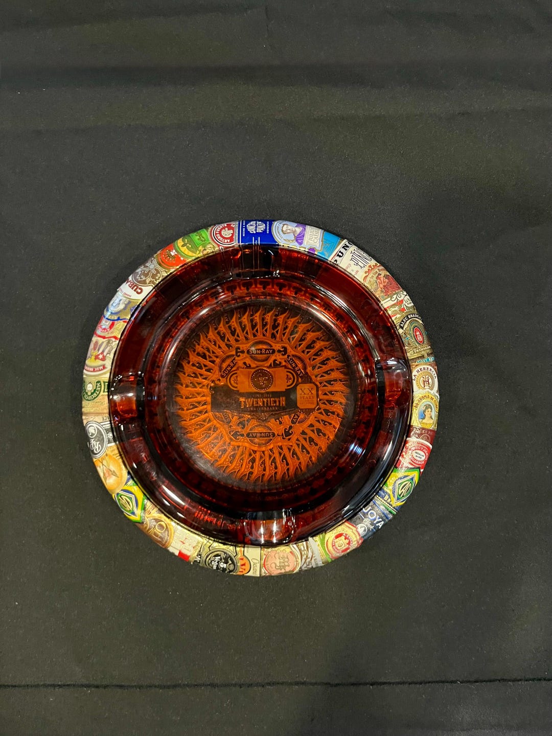 Vintage 1940s Cigar Ashtray With Cigar Band Art - Etsy