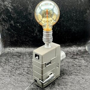 Vintage 1950s Bell & Howell 8mm Camera Lamp With Round Edison Bulb - Etsy