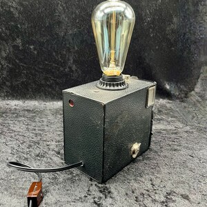 Vintage 1933 Box Camera Lamp With Classic Edison Bulb - Etsy