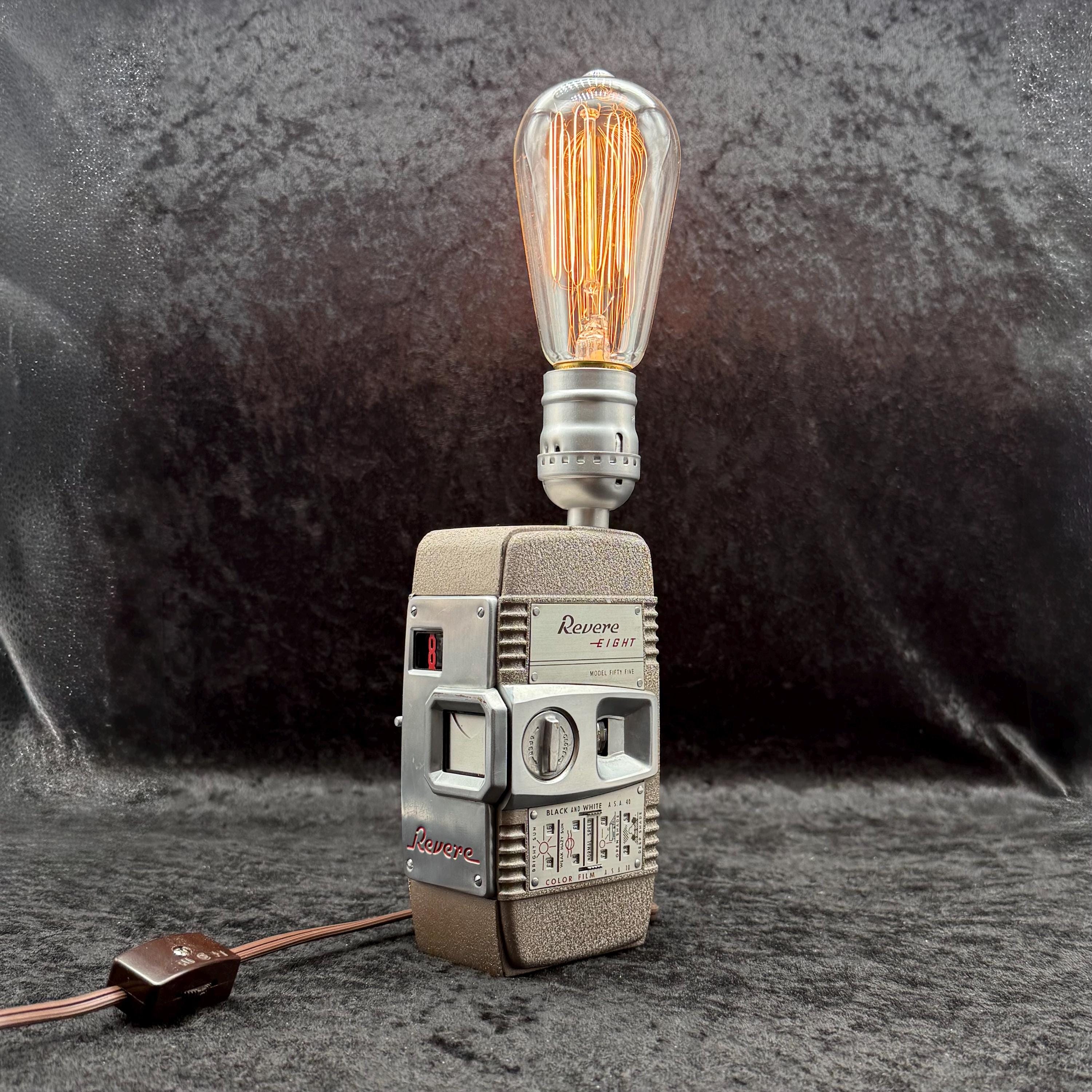 Vintage 1952 Revere 8mm Movie Camera Lamp With Classic Edison Bulb - Etsy
