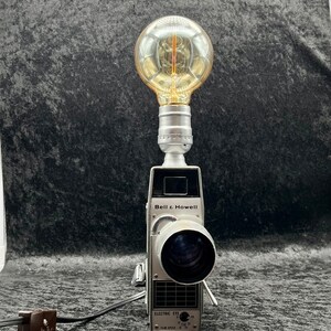 Vintage 1950s Bell & Howell 8mm Camera Lamp With Round Edison Bulb - Etsy