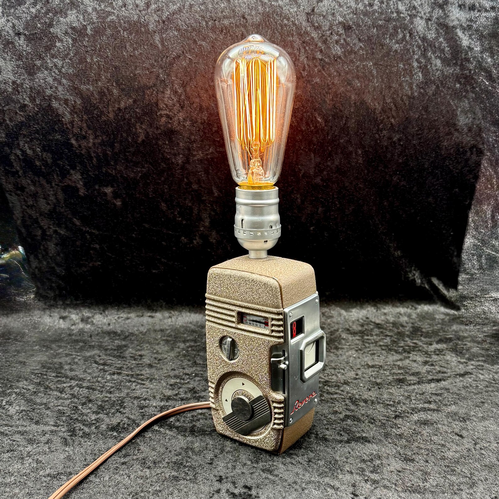 Vintage 1952 Revere 8mm Movie Camera Lamp With Classic Edison Bulb - Etsy