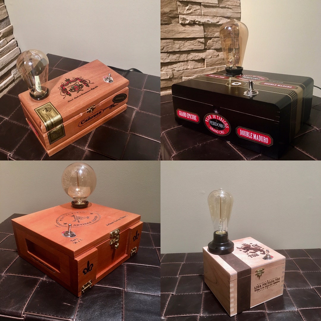 Cigar Box Lamp for Groomsmen and Bridesmaids Gifts - Etsy