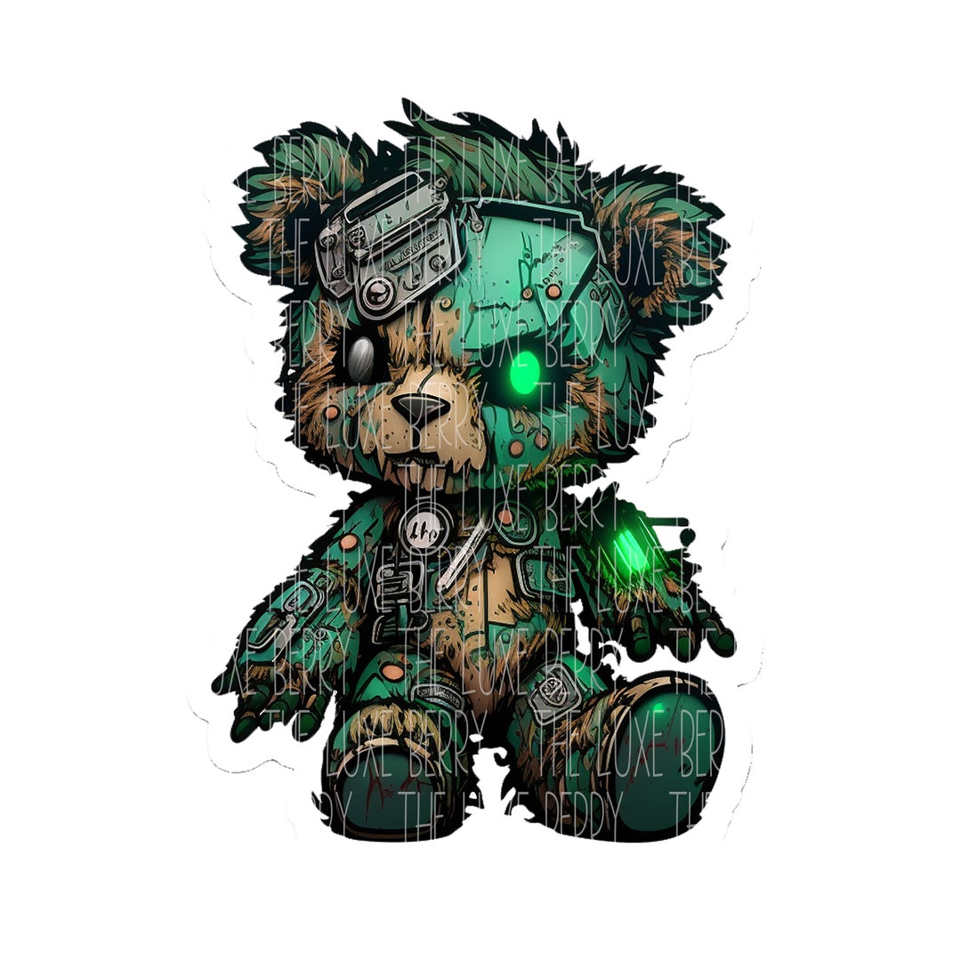 Instant Digital Download Cyberpunk Zombie Teddy Bear Sticker ...