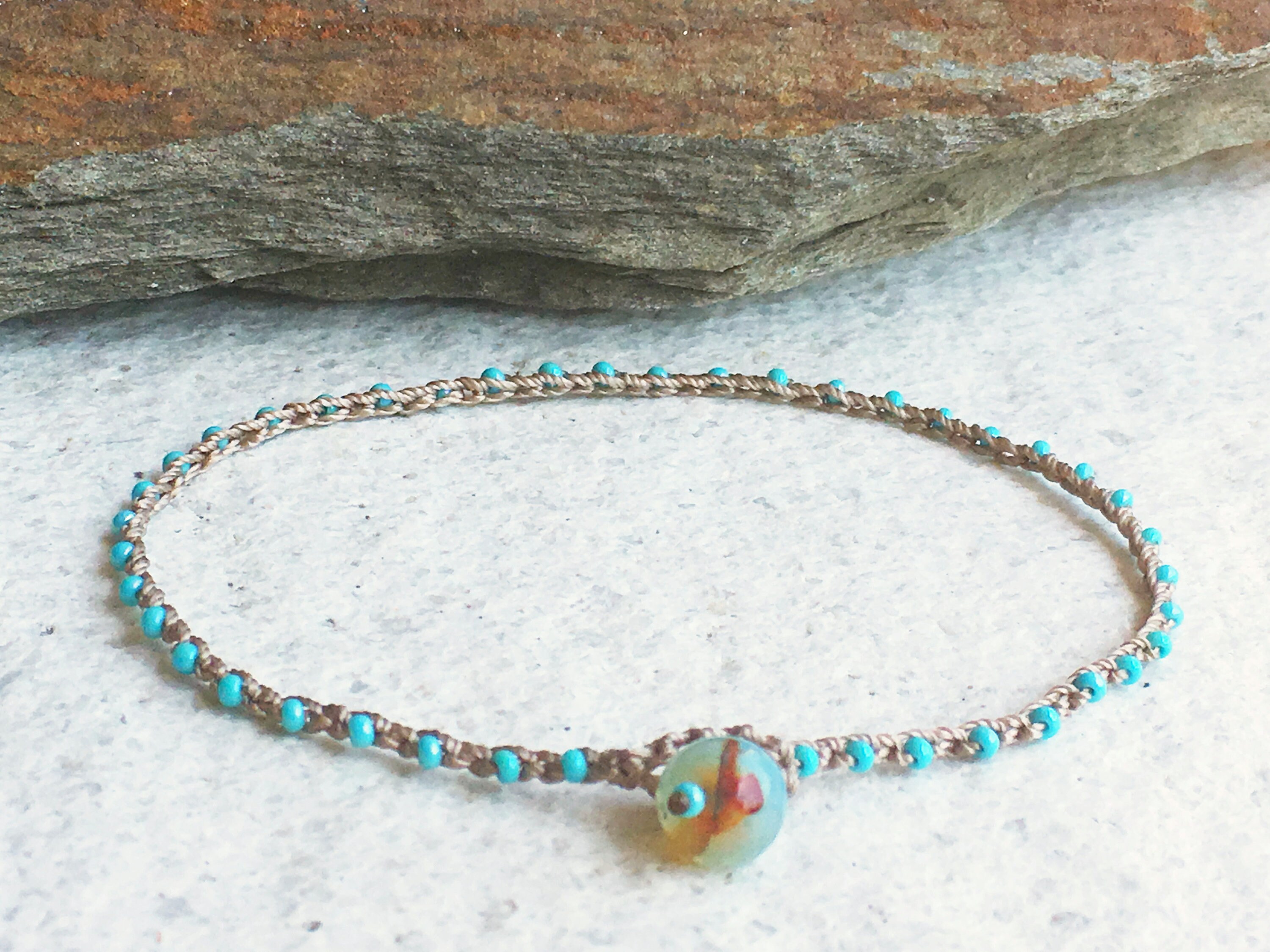 Seed Bead Anklets Ankle Bracelets for Woman Turquoise - Etsy