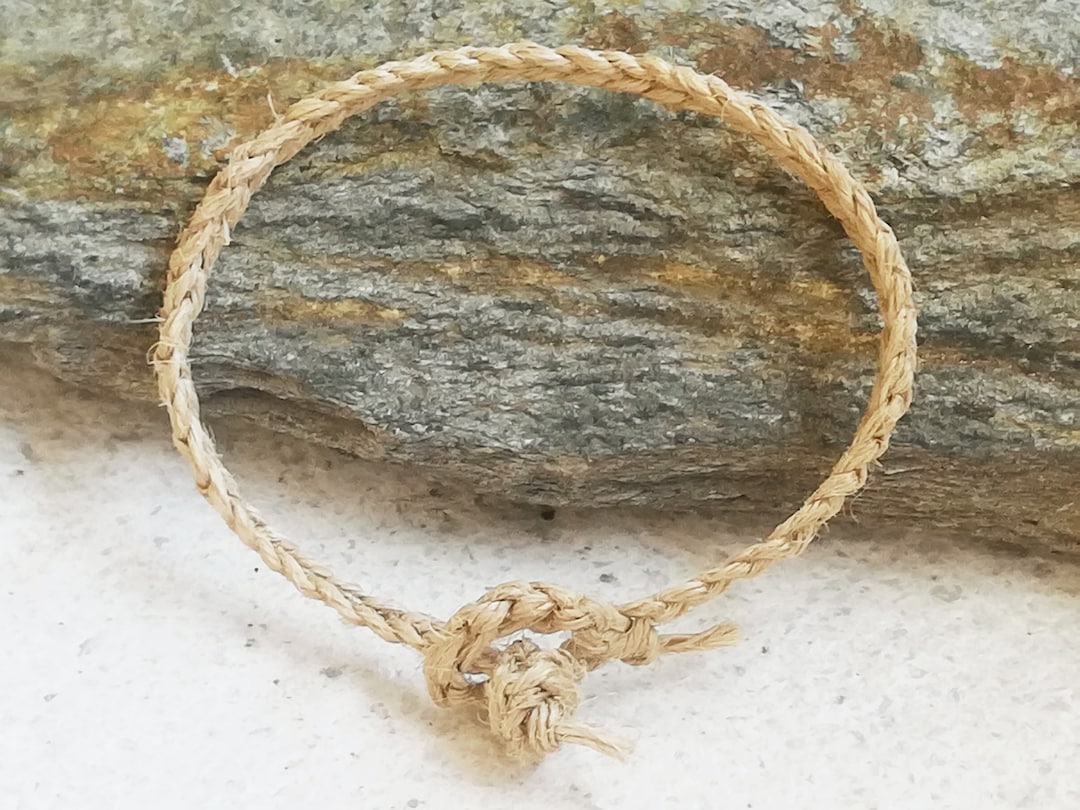 Hemp Rope Bracelet for Men or Women, Couple Bracelets, Boho Hippie ...