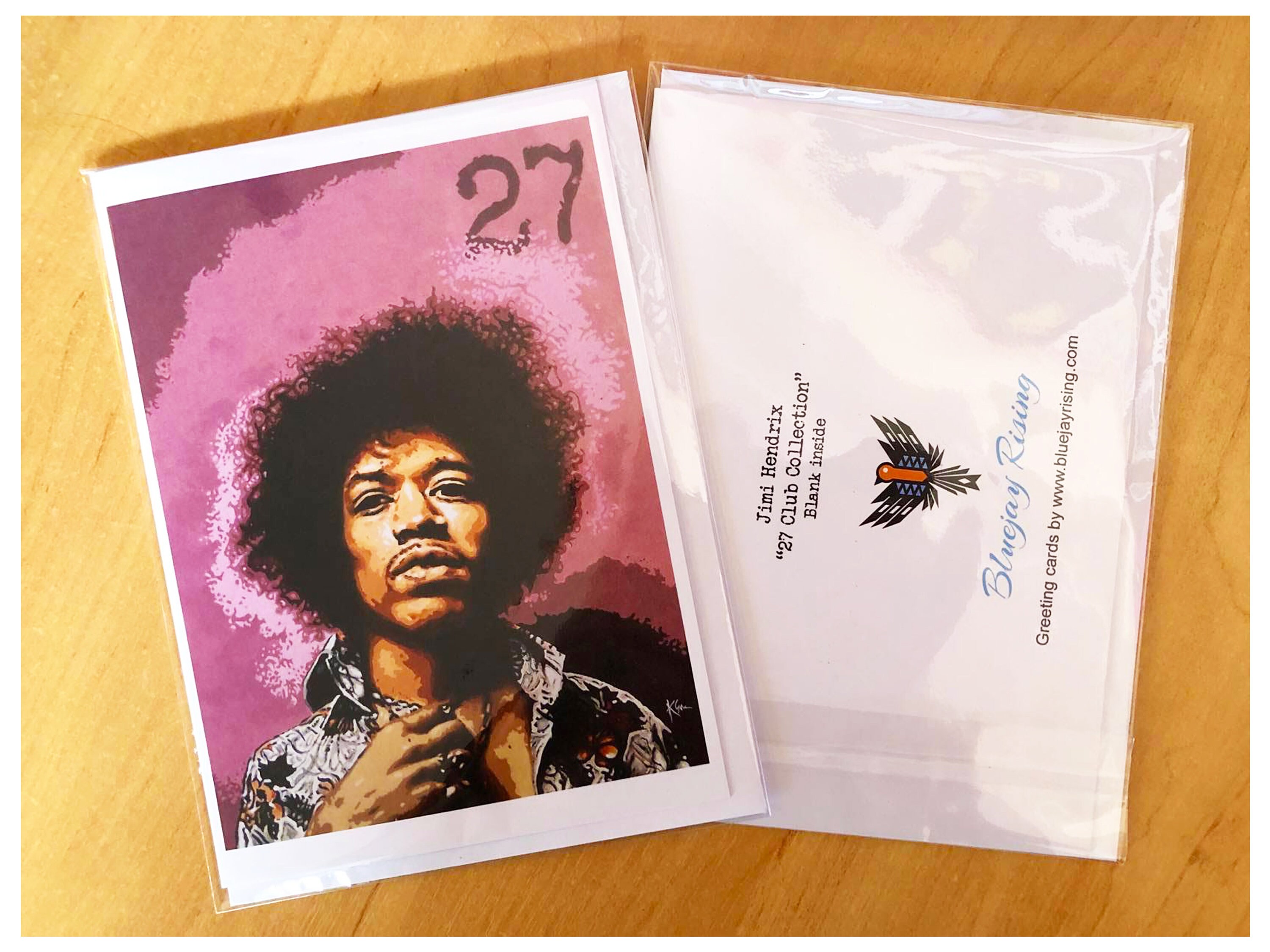 Jimi Hendrix 27 Club Art Print Greetings Card. - Etsy UK