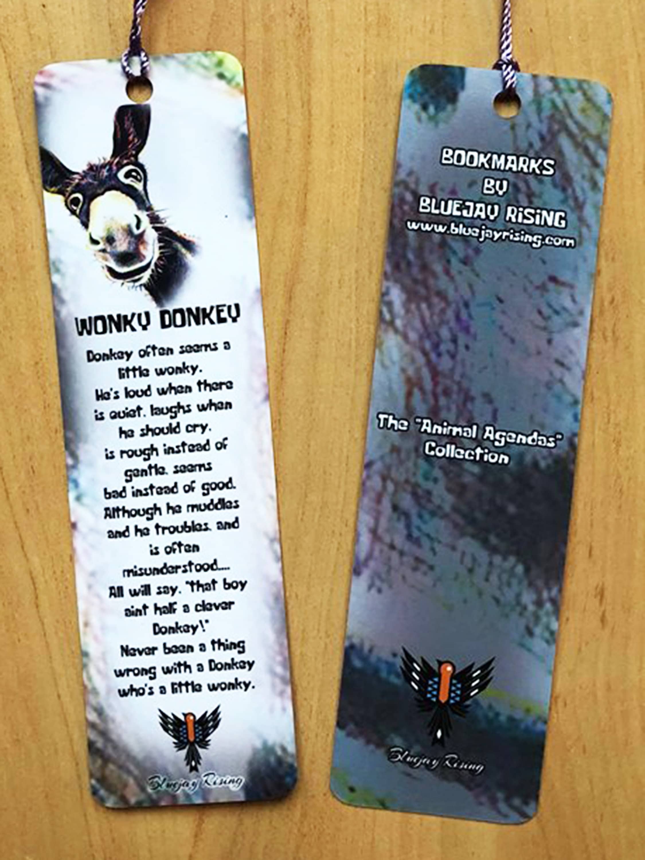 Wonky Donkey Bookmark With Animal Artwork and Meaningful Text. Satin ...