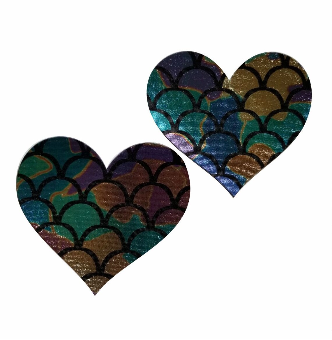 Pasties Sheer Swim Embellished Heart Mermaid Pasties | Etsy